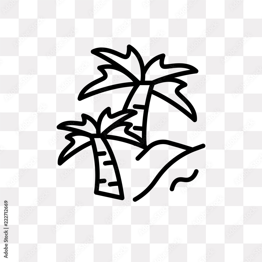 palm islands icon on transparent background. Modern icons vector ...