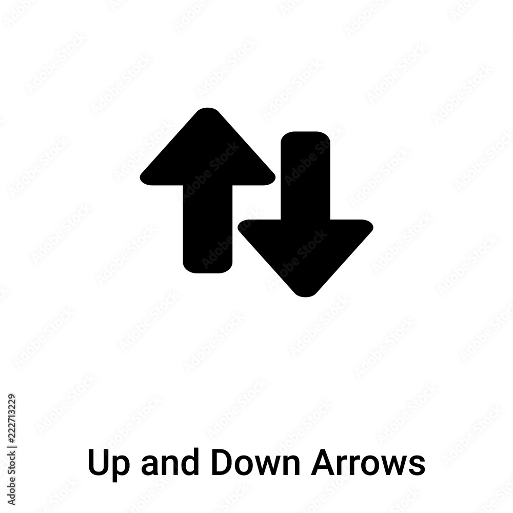 Up and Down Arrows icon vector isolated on white background, logo concept of Up and Down Arrows ...