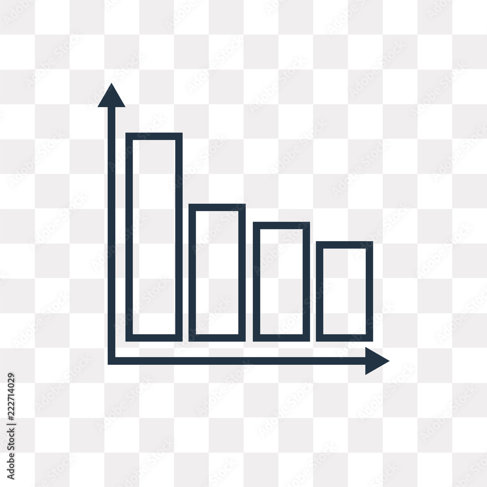 bar chart icon on transparent background. Modern icons vector ...