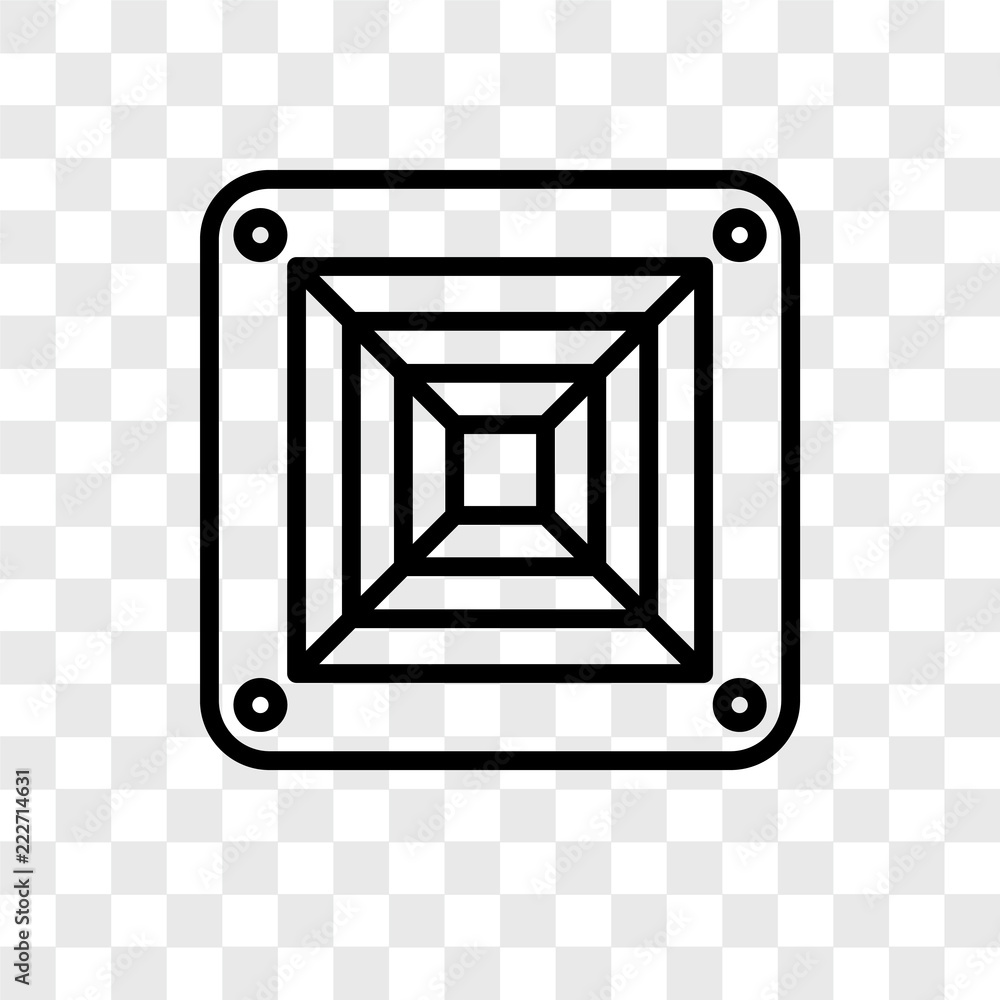 air conditioner icons isolated on transparent background. Modern and ...