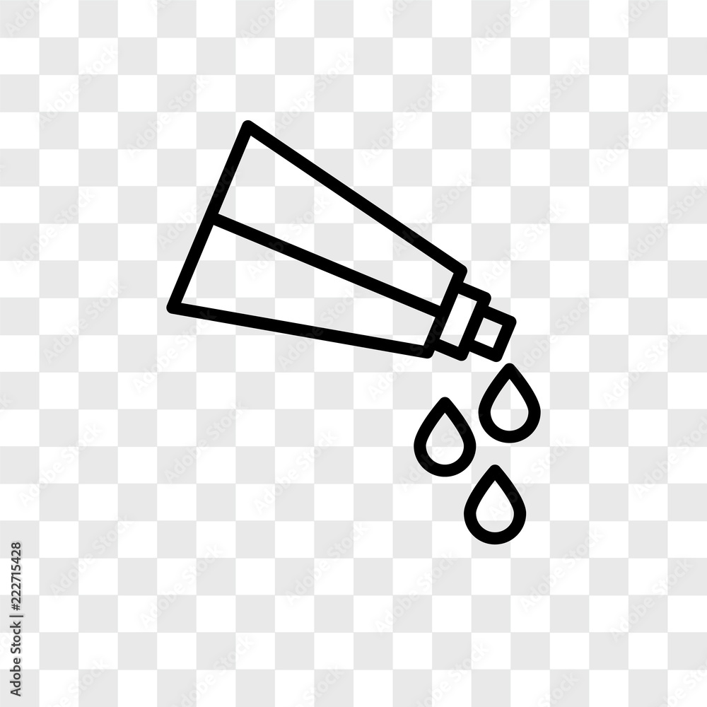 paint tube icons isolated on transparent background. Modern and ...