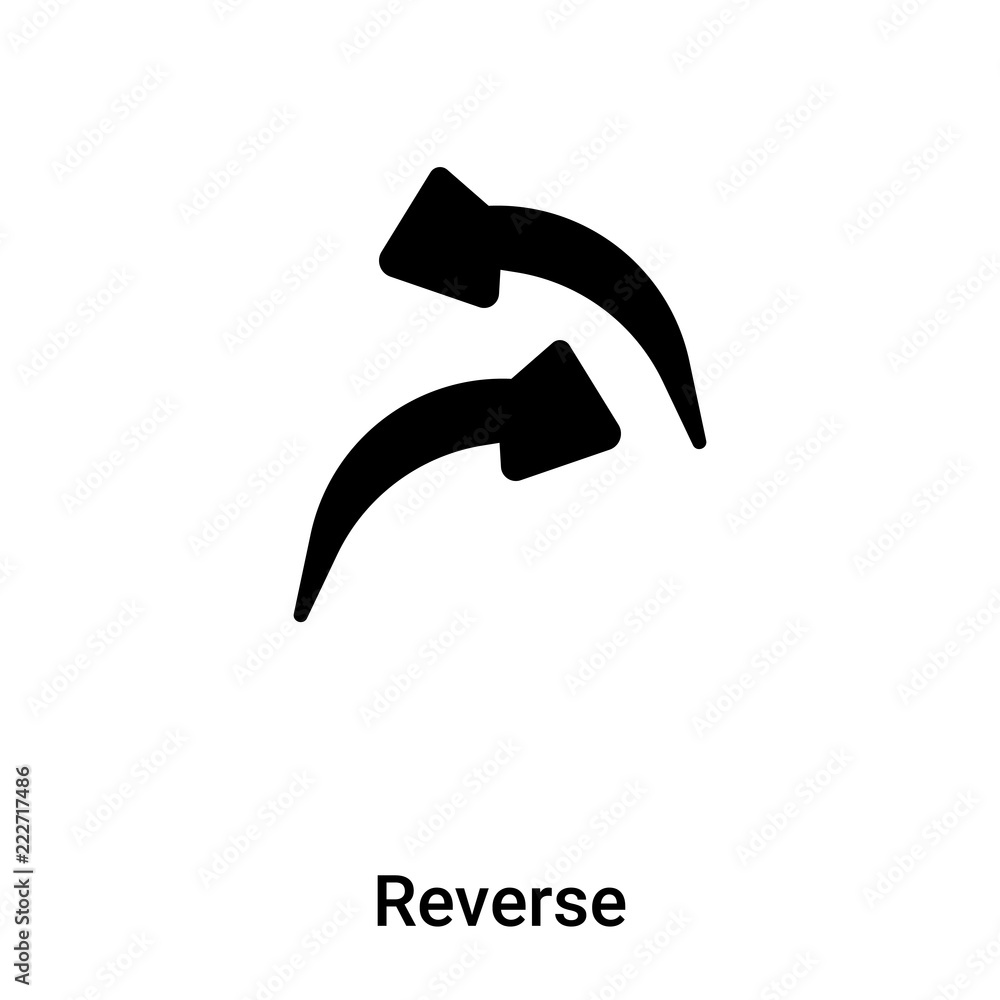 Reverse icon vector isolated on white background, logo concept of ...