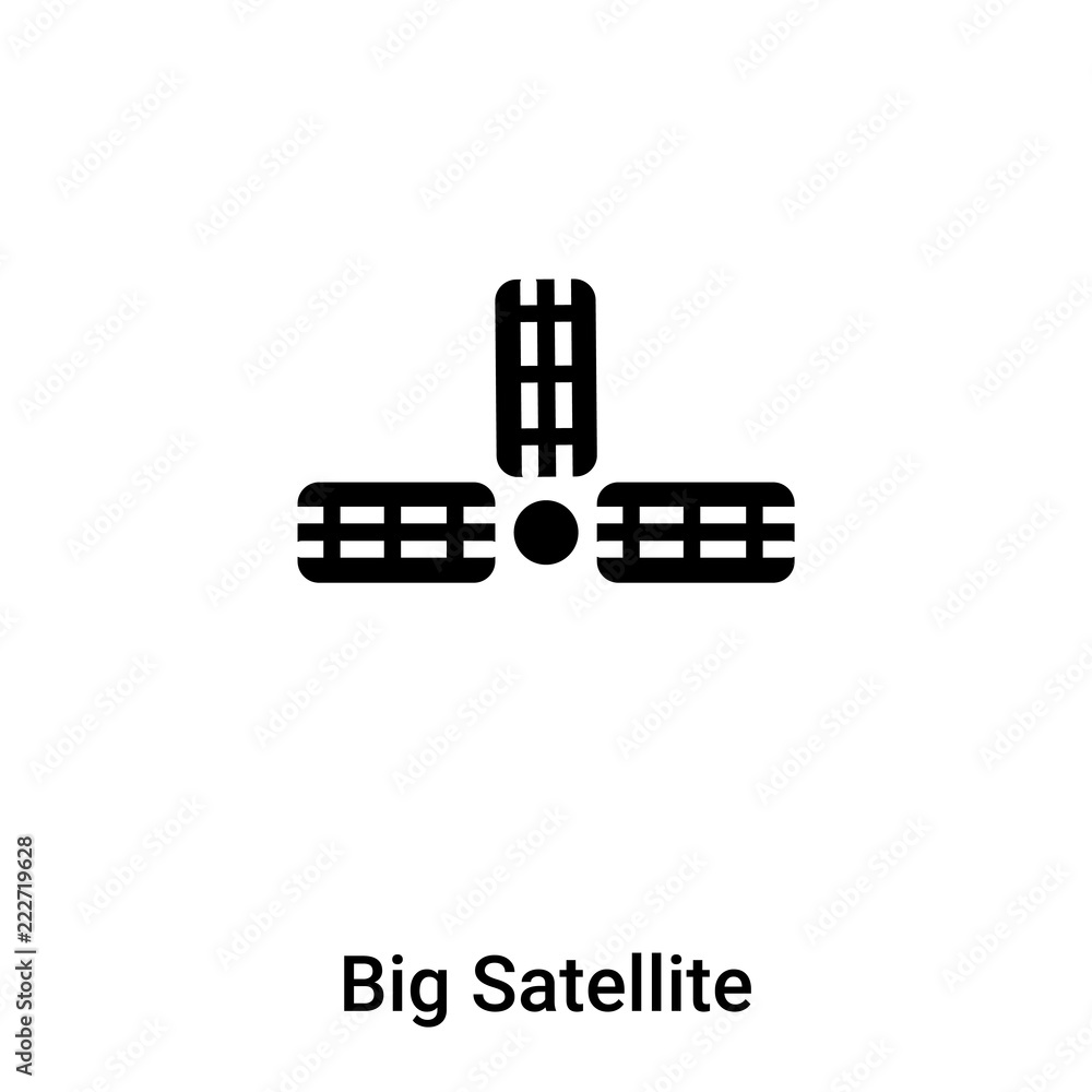 Big Satellite icon vector isolated on white background, logo concept of ...
