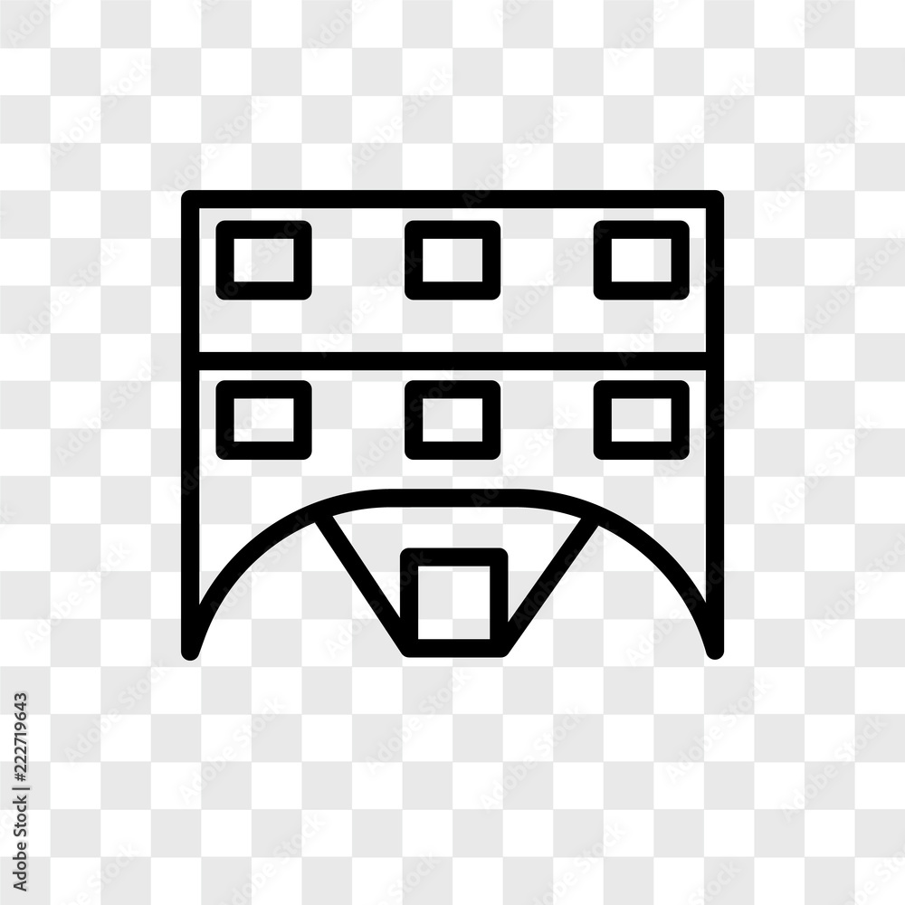chalet icons isolated on transparent background. Modern and editable ...