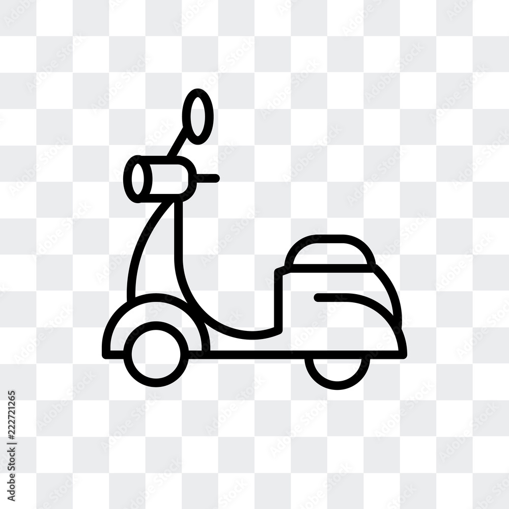 scooter icon isolated on transparent background. Modern and editable ...