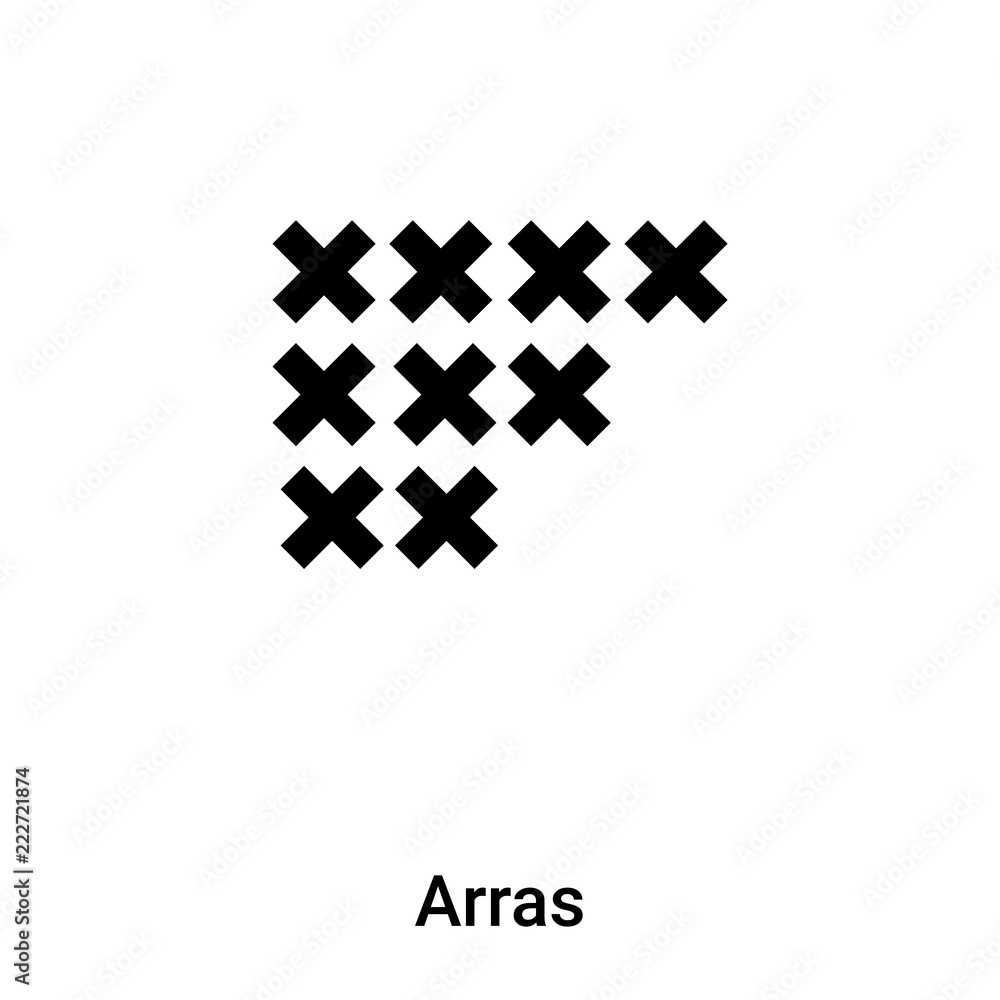 Arras icon vector isolated on white background, logo concept of Arras ...