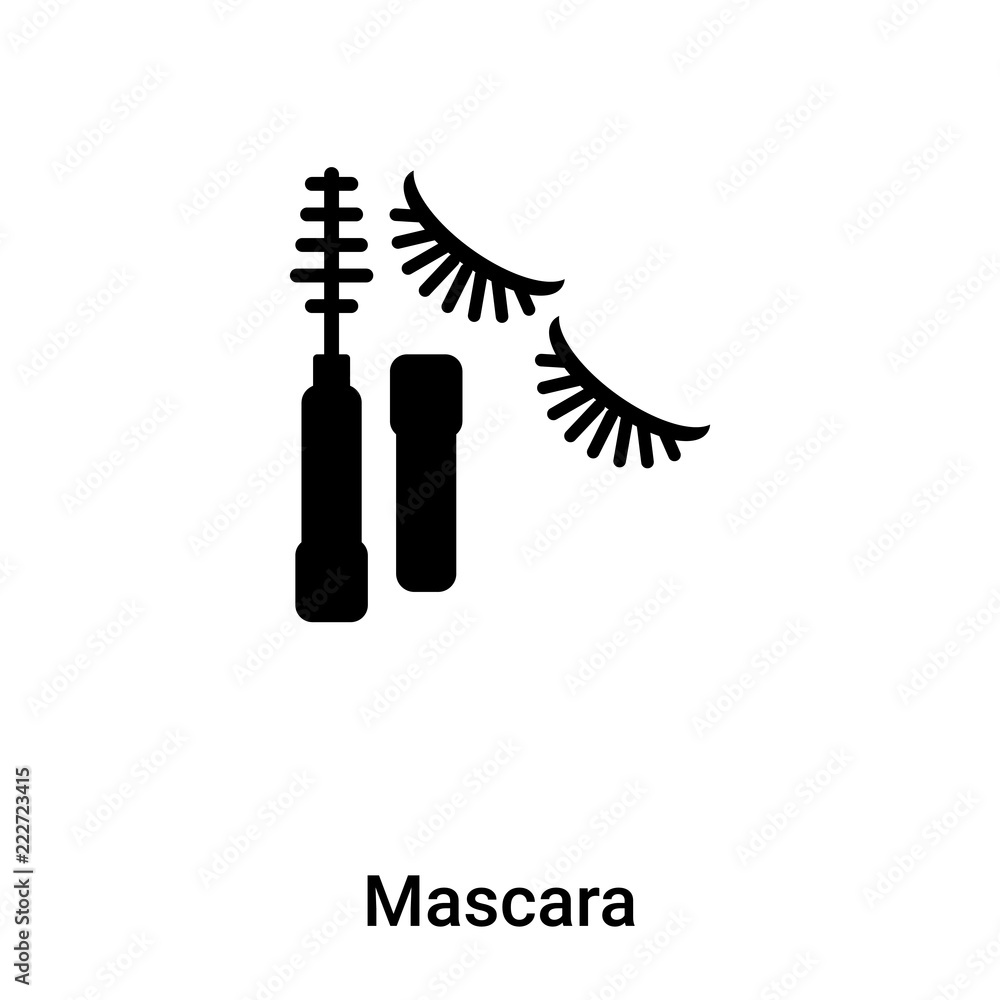 Mascara icon vector isolated on white background, logo concept of ...