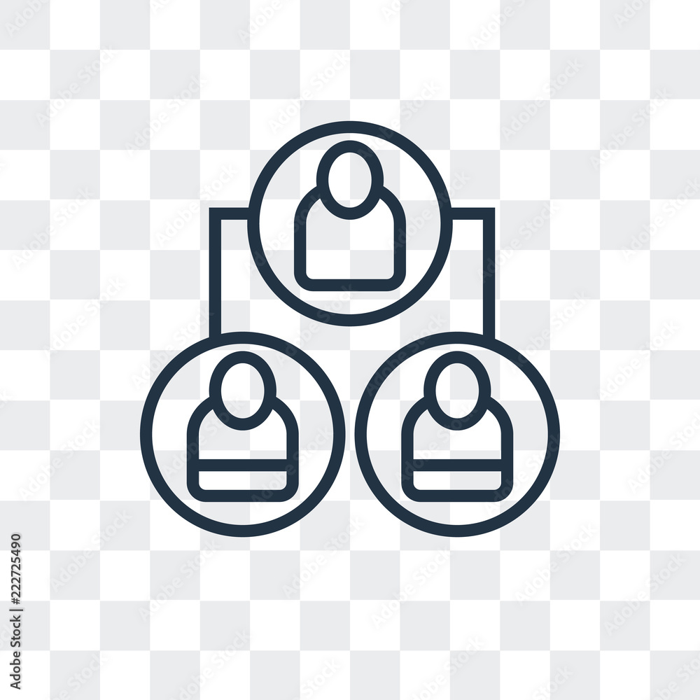 organization icon isolated on transparent background. Modern and ...