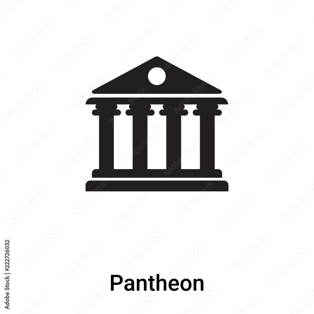 Pantheon icon vector isolated on white background, logo concept of ...