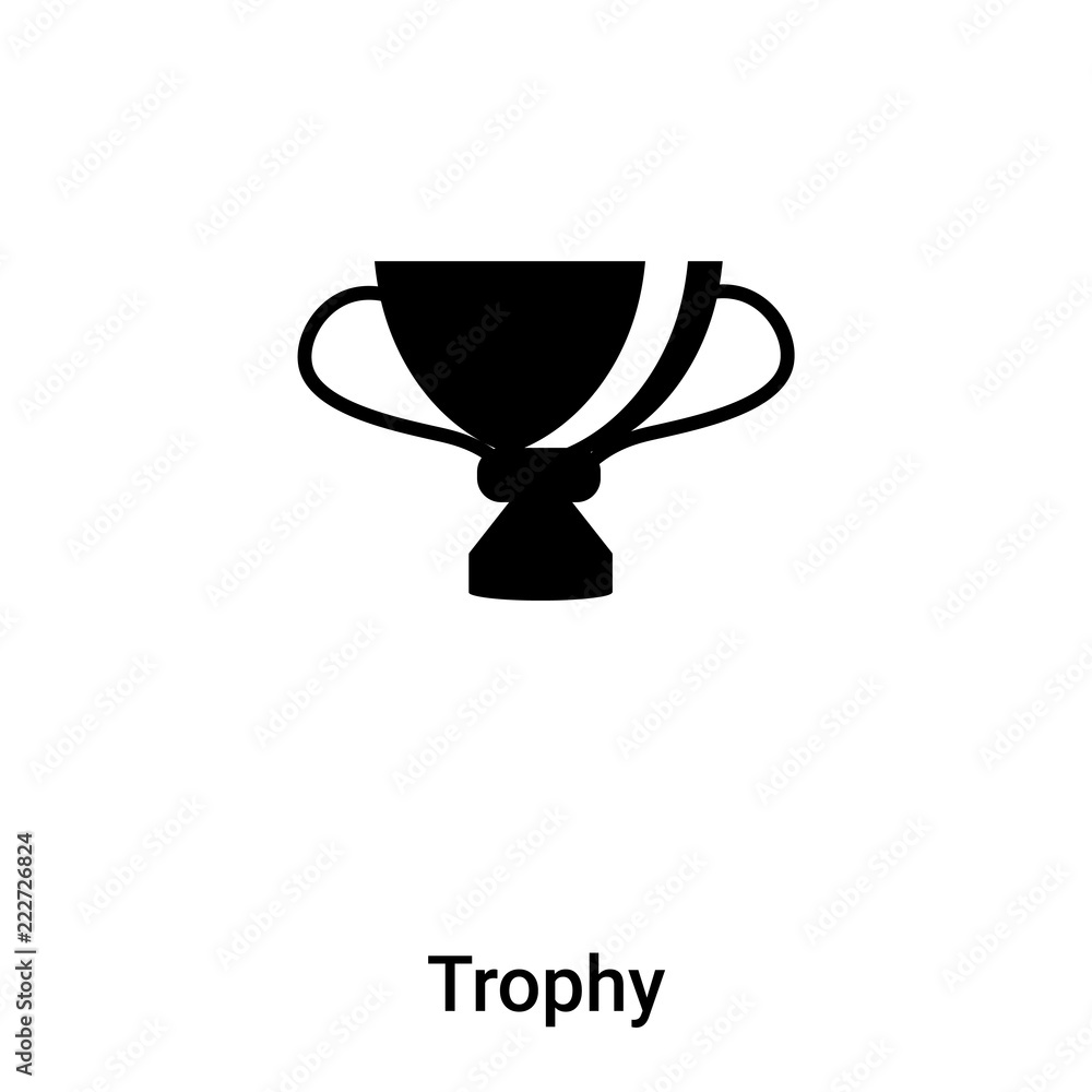 Trophy icon vector isolated on white background, logo concept of Trophy ...