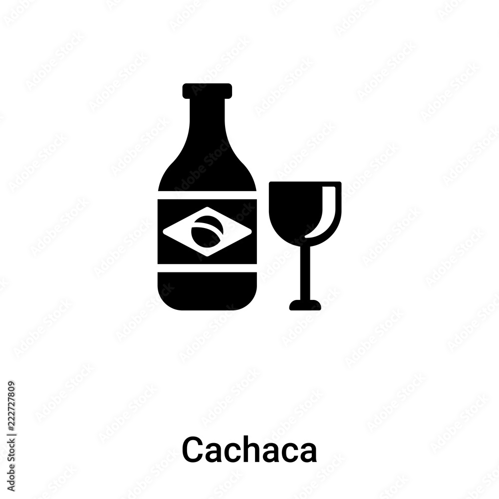 Cachaca icon vector isolated on white background, logo concept of ...