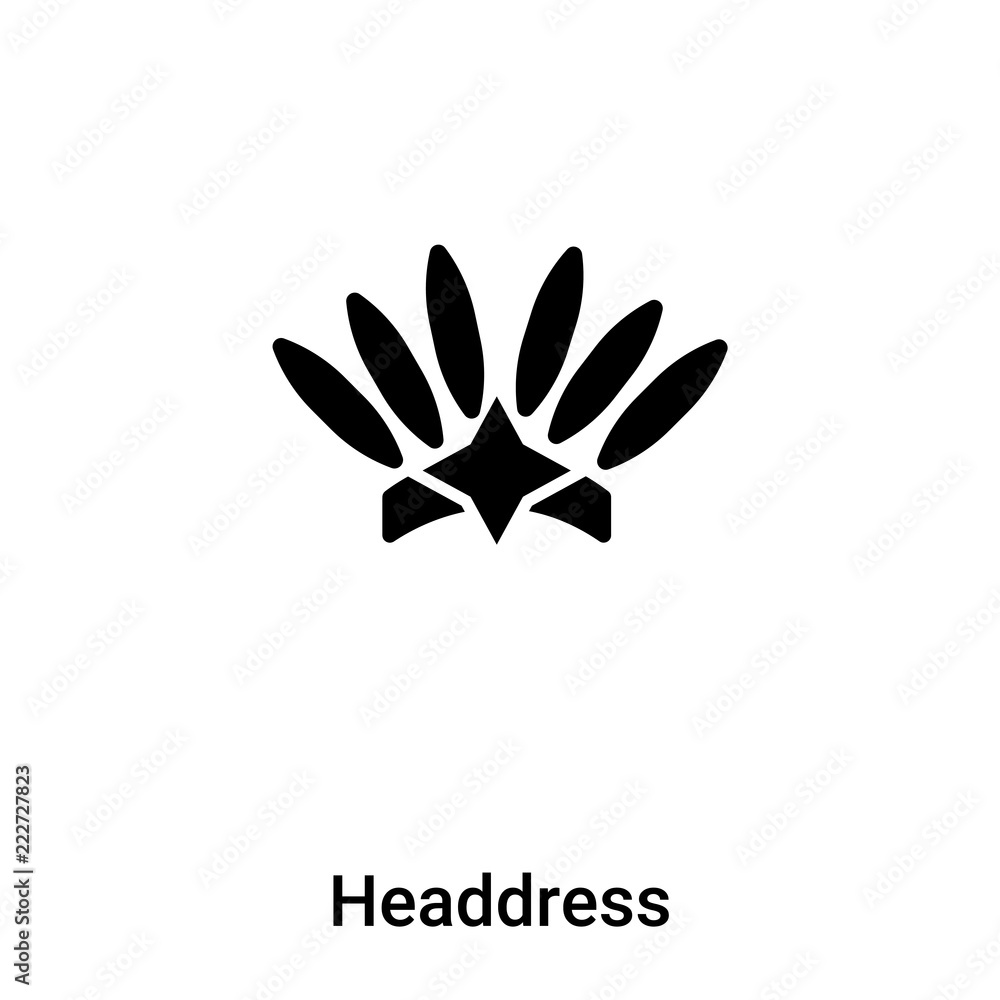 Headdress icon vector isolated on white background, logo concept of ...