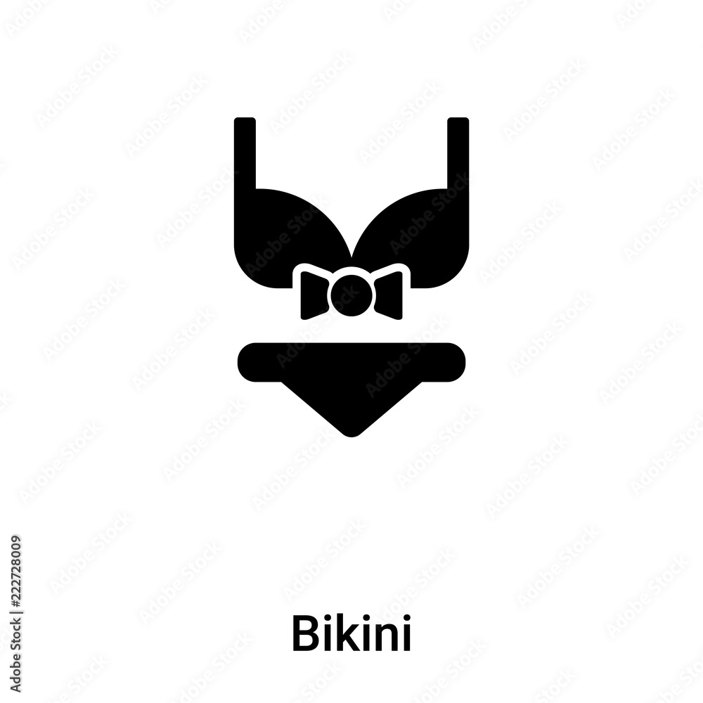 Bikini icon vector isolated on white background, logo concept of Bikini ...