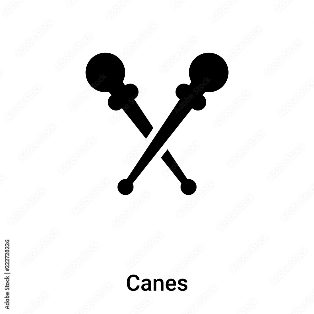 Canes icon vector isolated on white background, logo concept of Canes ...