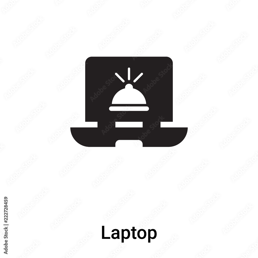Laptop icon vector isolated on white background, logo concept of Laptop ...