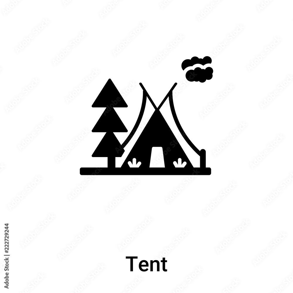 Tent icon vector isolated on white background, logo concept of Tent ...