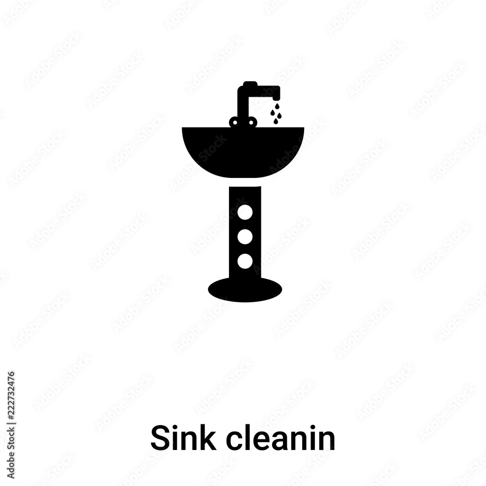 Sink cleanin icon vector isolated on white background, logo concept of ...