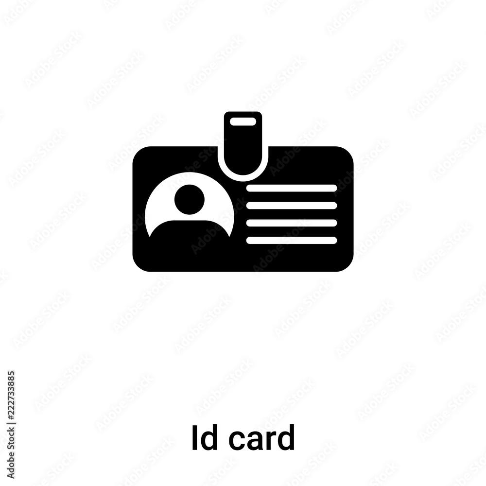 Id card icon vector isolated on white background, logo concept of Id ...