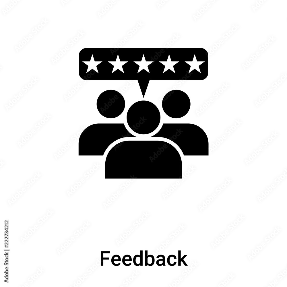 Feedback icon vector isolated on white background, logo concept of ...
