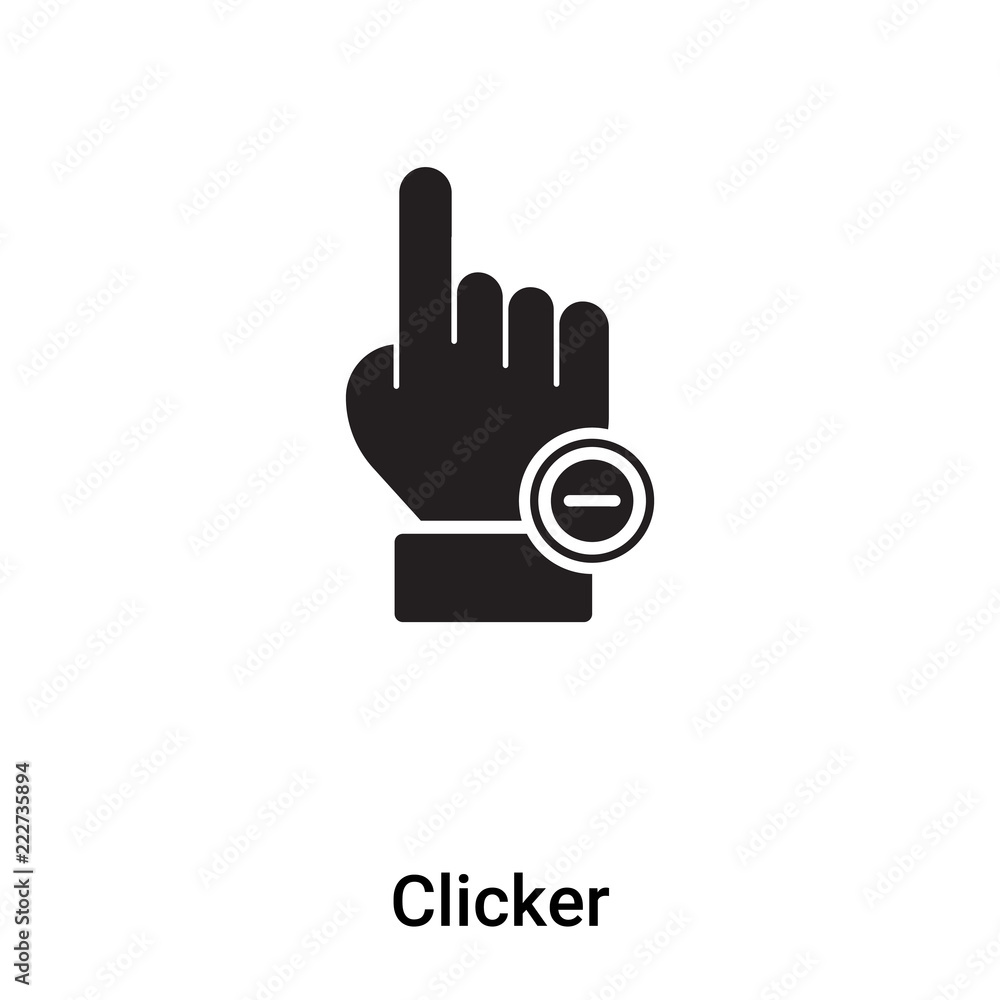 Clicker icon vector isolated on white background, logo concept of ...