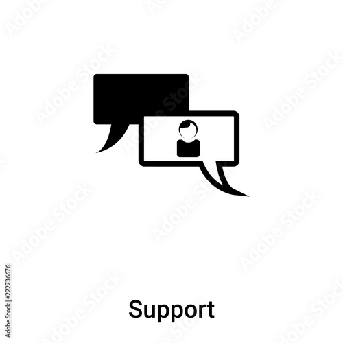 Support icon vector isolated on white background, logo concept of ...