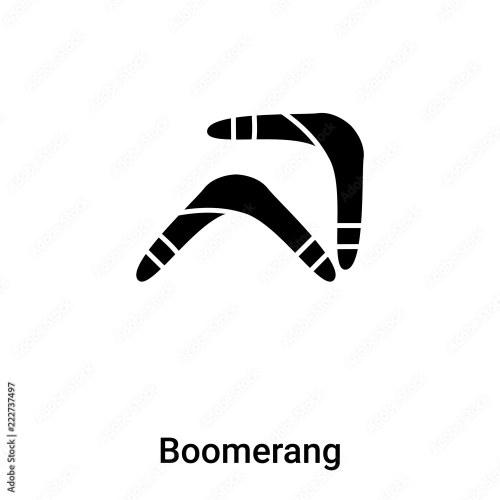 Boomerang icon vector isolated on white background, logo concept of ...