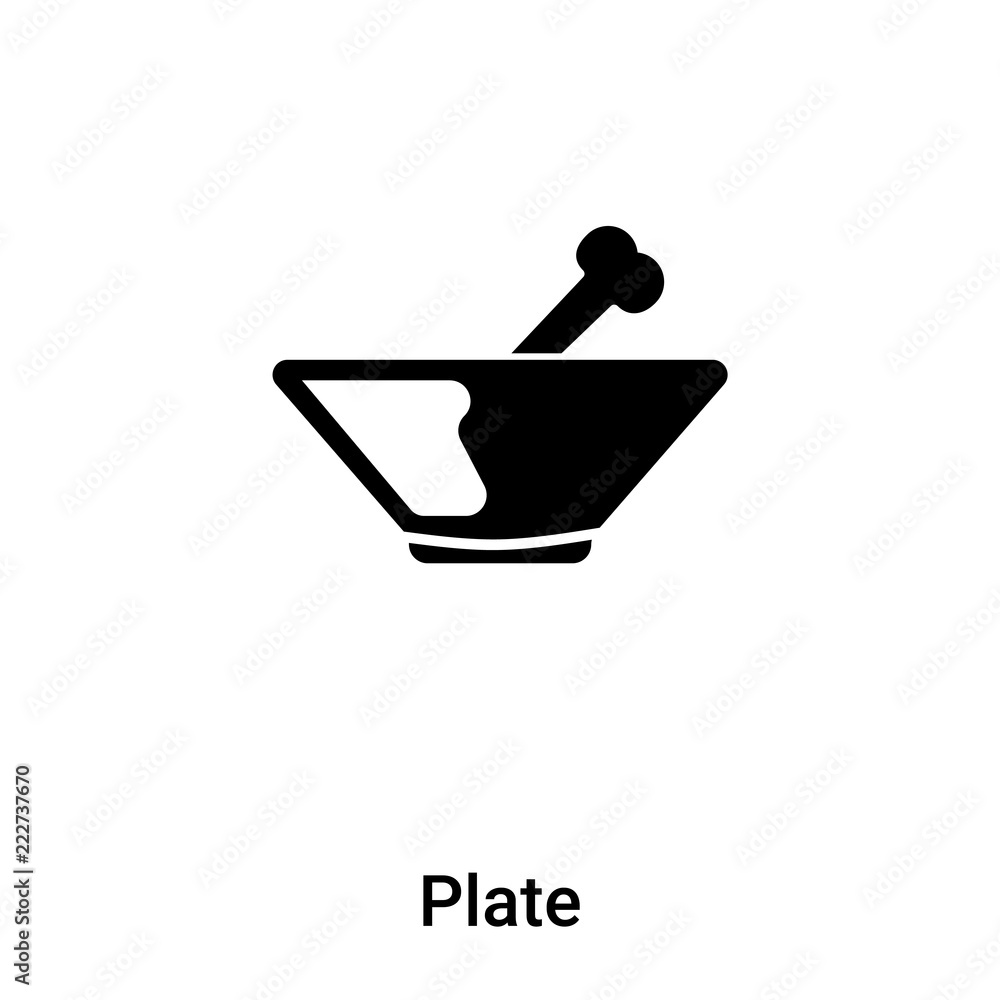 Plate icon vector isolated on white background, logo concept of Plate ...