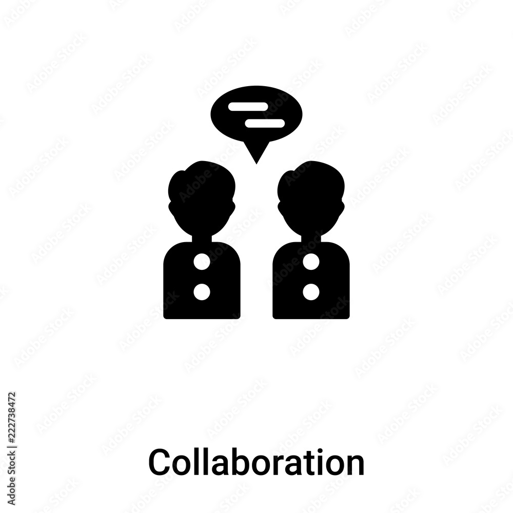 Collaboration icon vector isolated on white background, logo concept of ...
