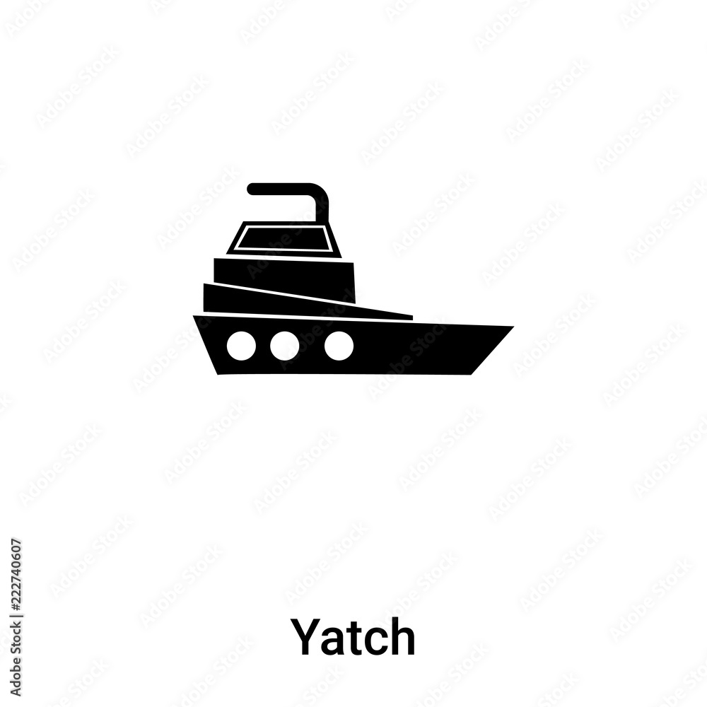 Yatch icon vector isolated on white background, logo concept of Yatch sign on transparent ...