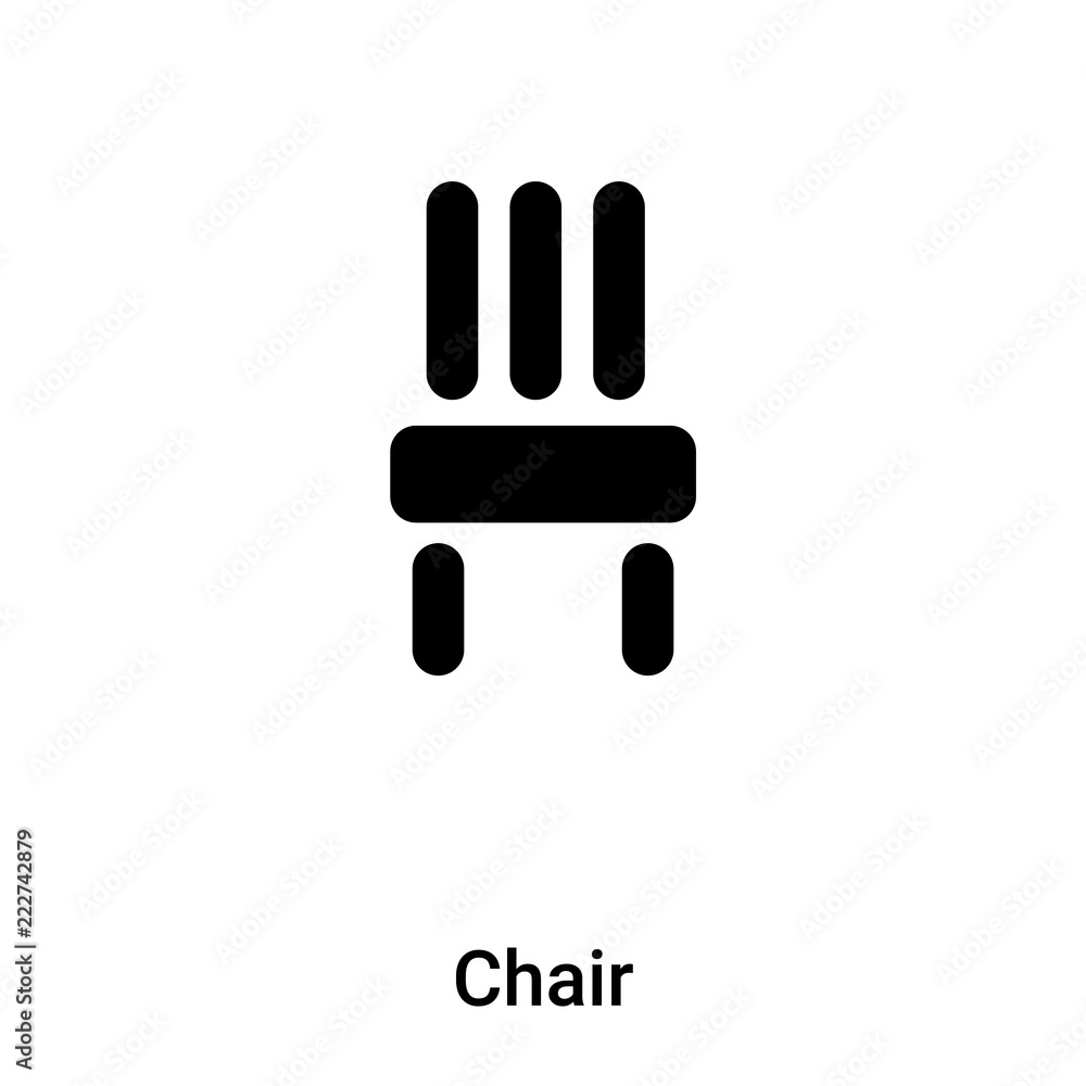 Chair icon vector isolated on white background, logo concept of Chair ...