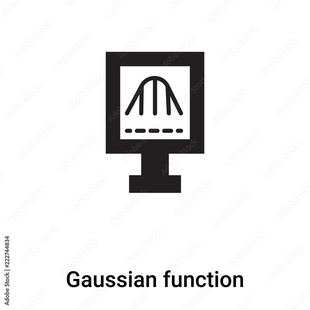 Stock-Vektorgrafik „Gaussian function icon vector isolated on white background, logo concept of ...