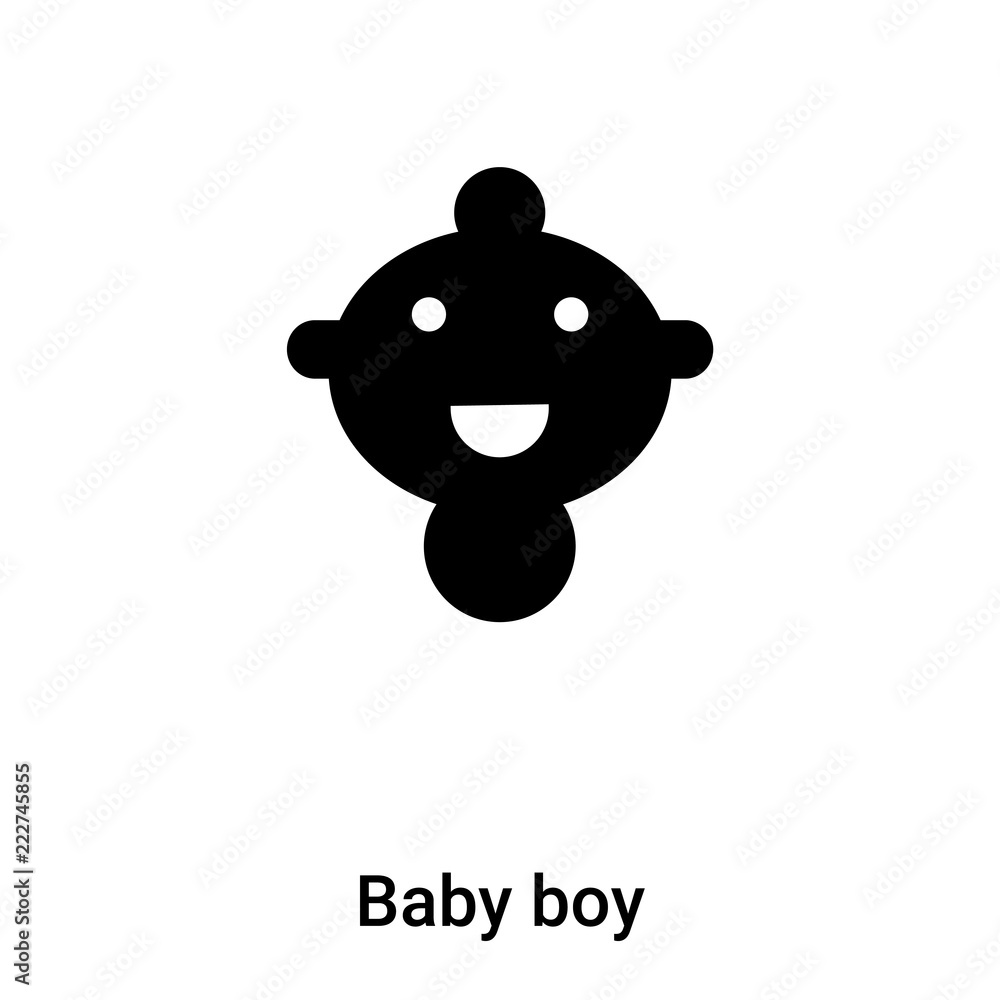 Baby boy icon vector isolated on white background, logo concept of Baby ...