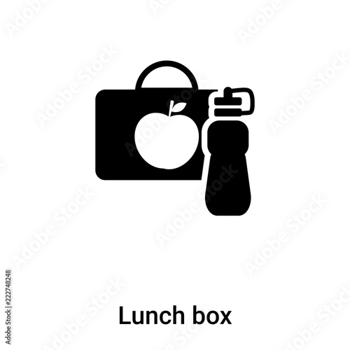 Lunch box icon vector isolated on white background, logo concept of ...