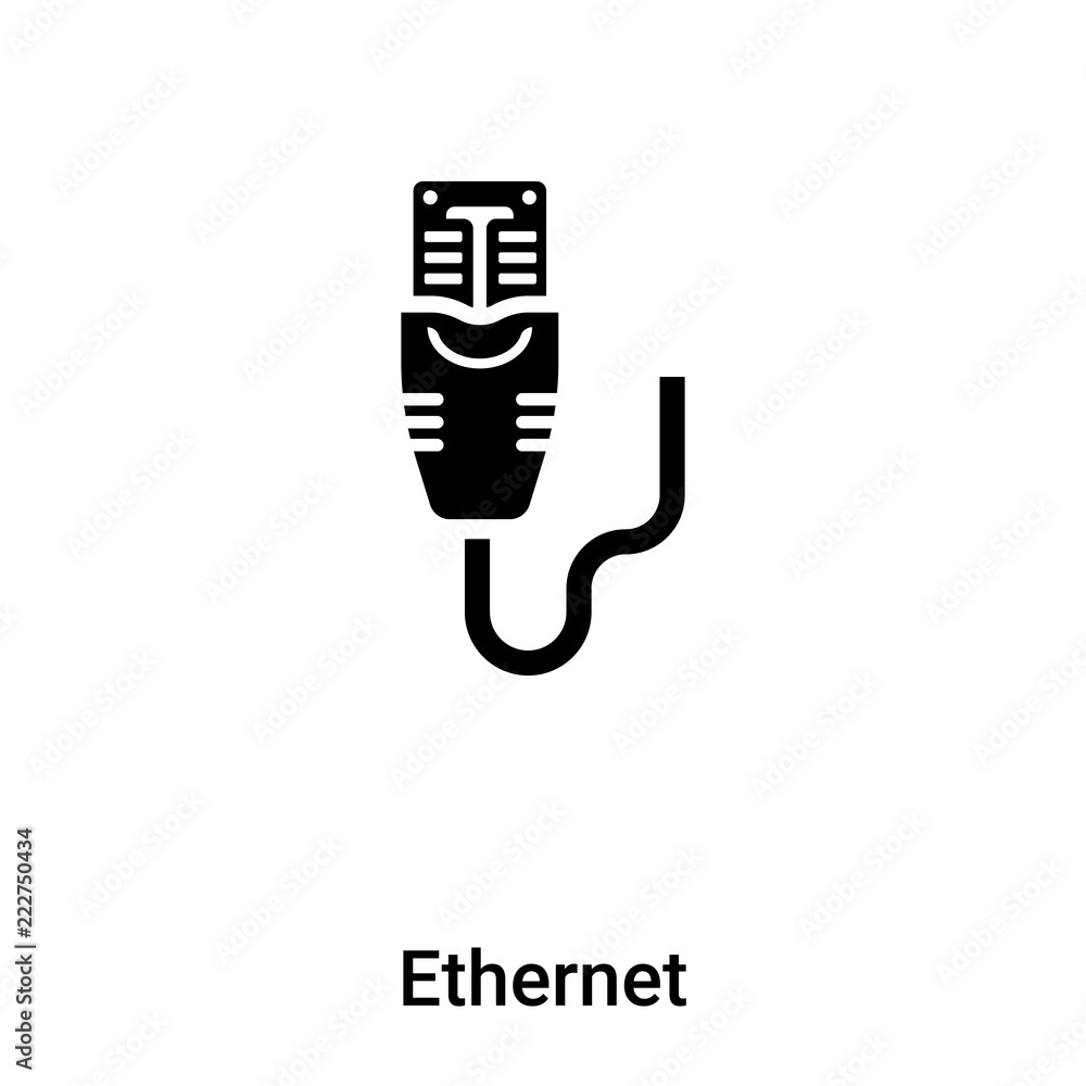 Ethernet icon vector isolated on white background, logo concept of ...
