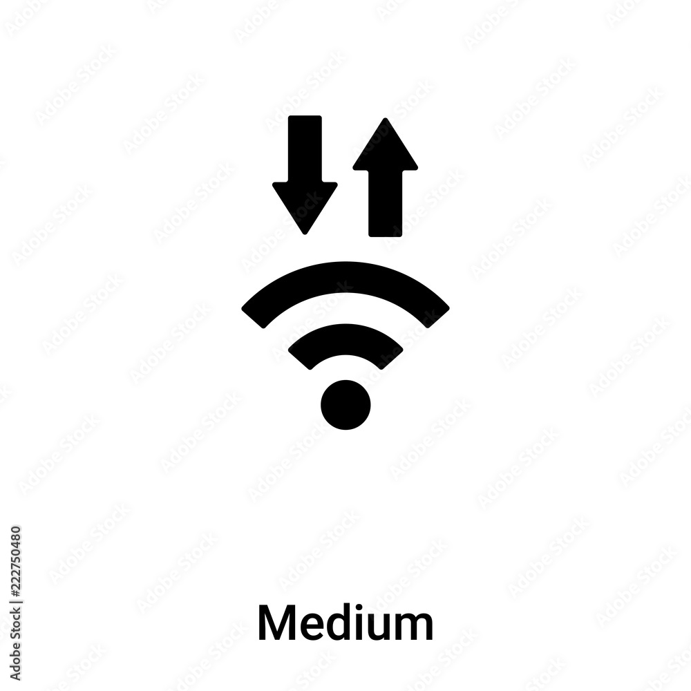 Medium signal icon vector isolated on white background, logo concept of ...