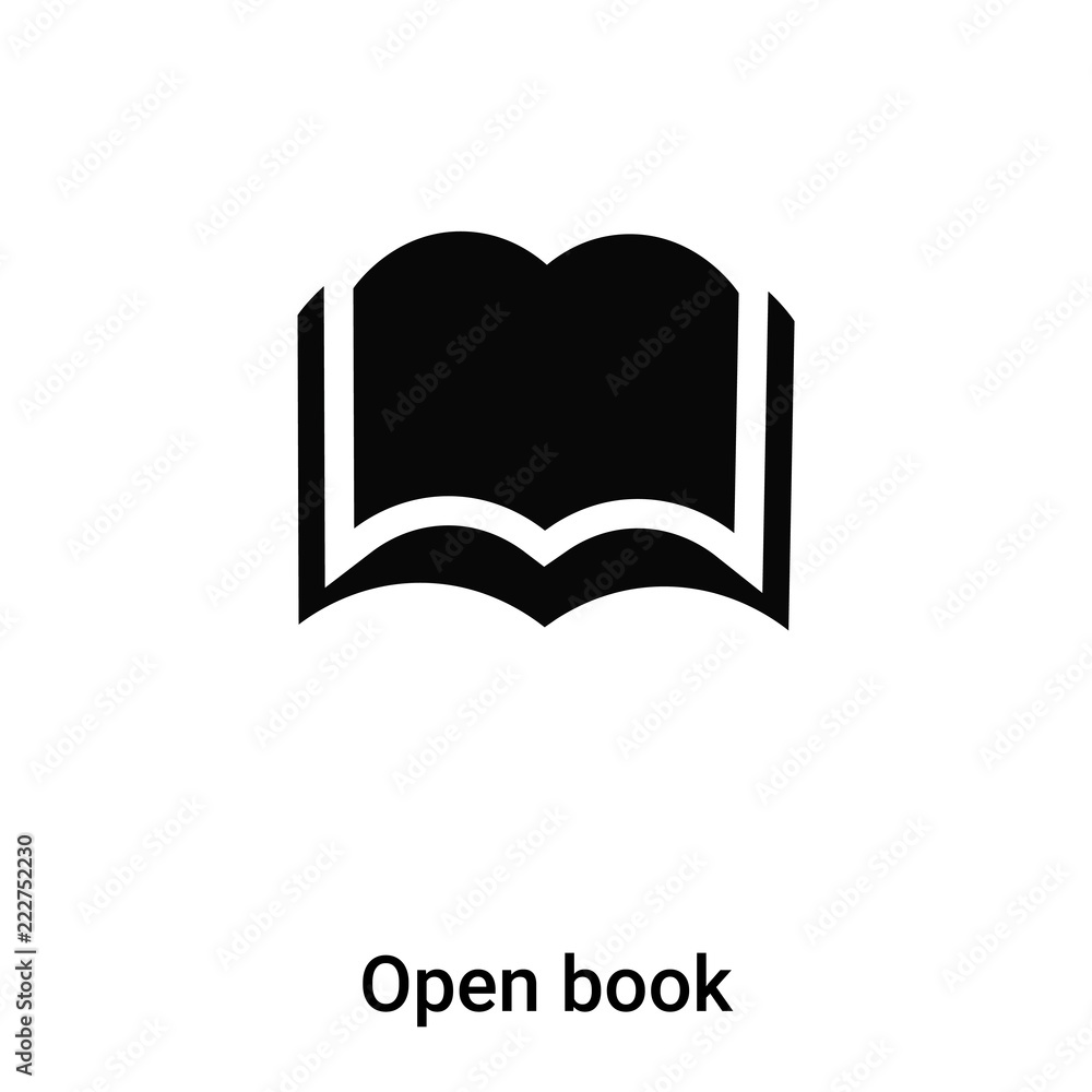 Open book icon vector isolated on white background, logo concept of ...