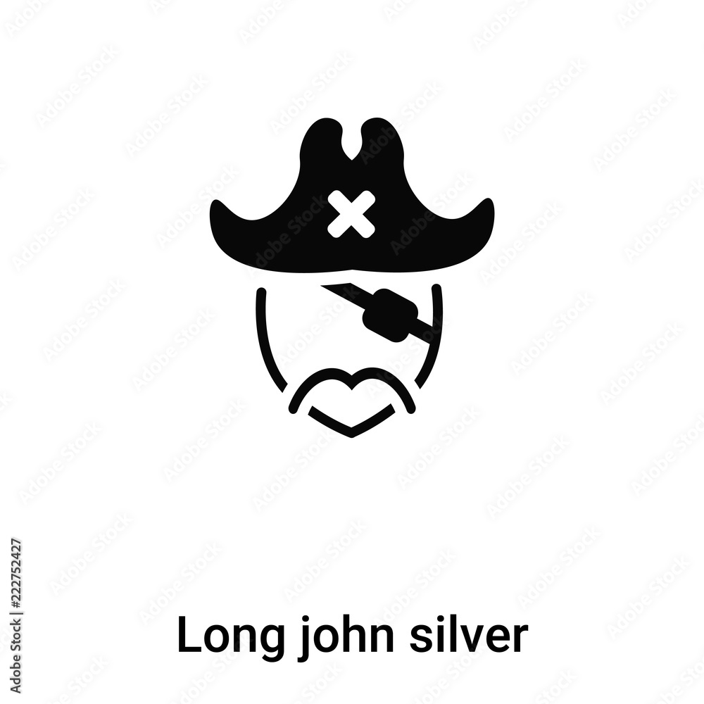 Long john silver icon vector isolated on white background, logo concept ...