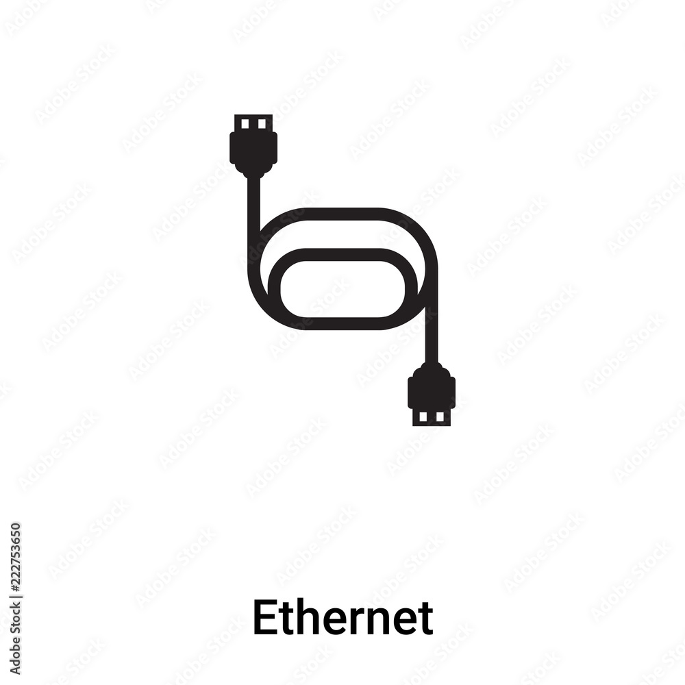 Stock-Vektorgrafik „Ethernet icon vector isolated on white background ...