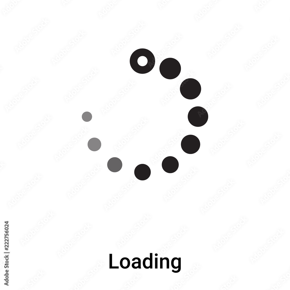 Loading icon vector isolated on white background, logo concept of ...