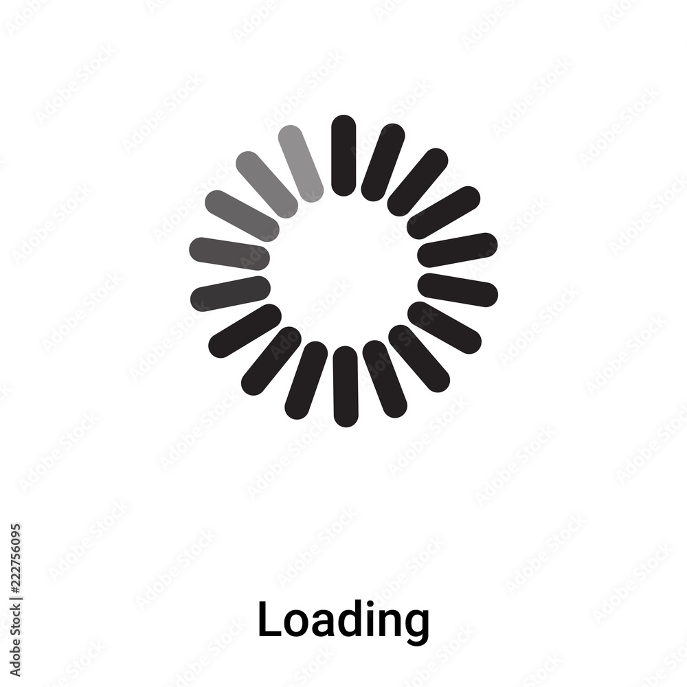Loading icon vector isolated on white background, logo concept of ...