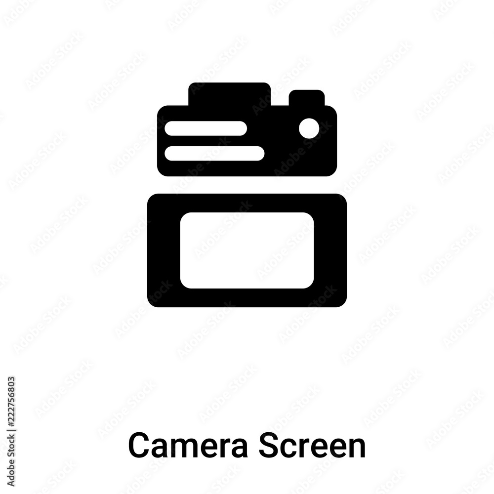 Camera Screen icon vector isolated on white background, logo concept of ...