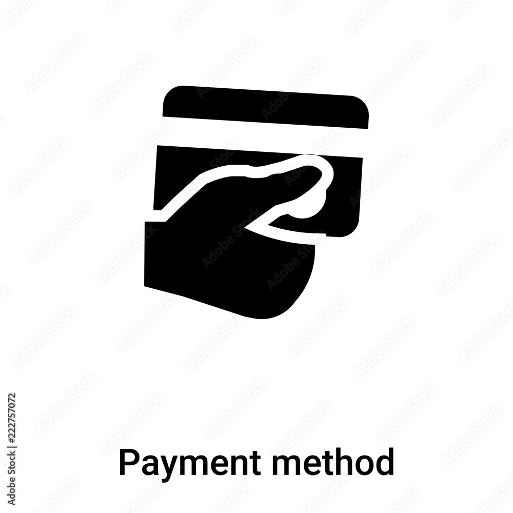 Payment method icon vector isolated on white background, logo concept ...