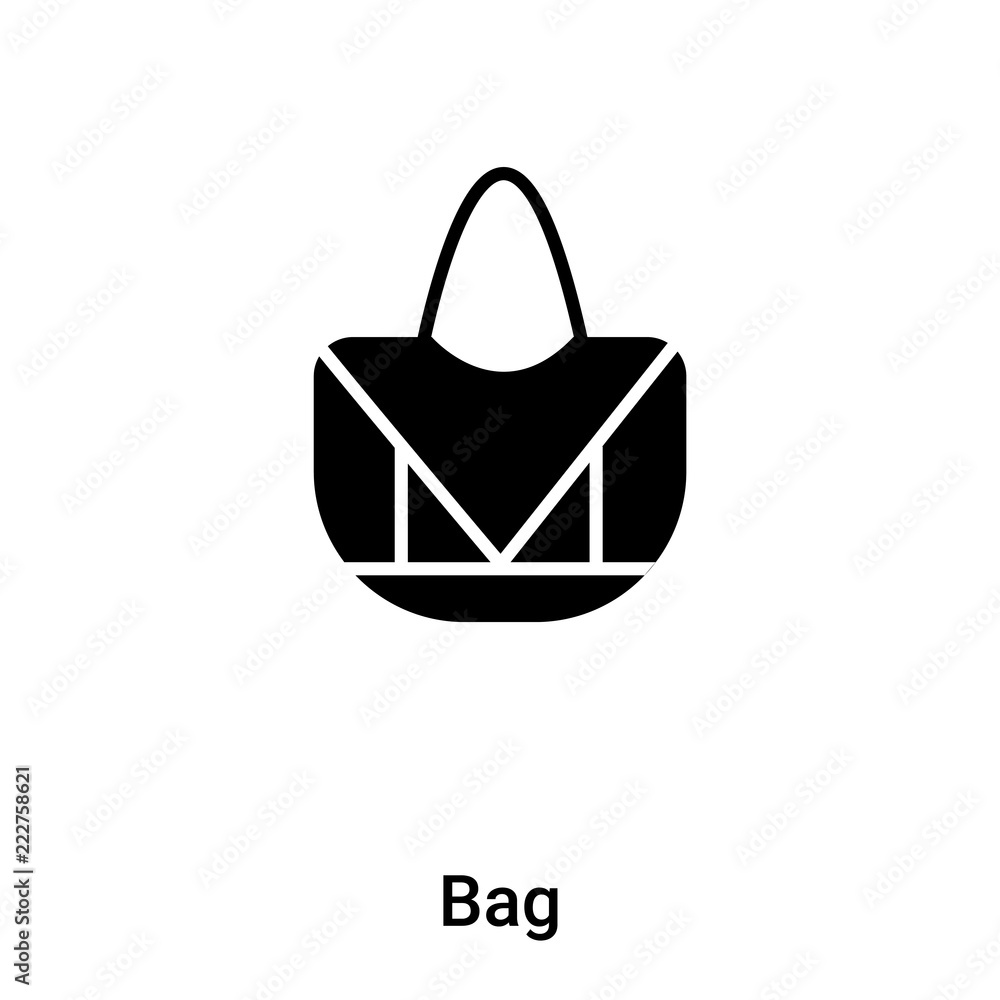 Bag icon vector isolated on white background, logo concept of Bag sign ...