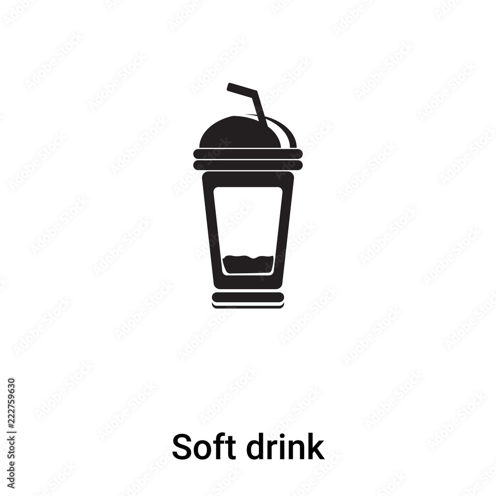 Soft drink icon vector isolated on white background, logo concept of ...