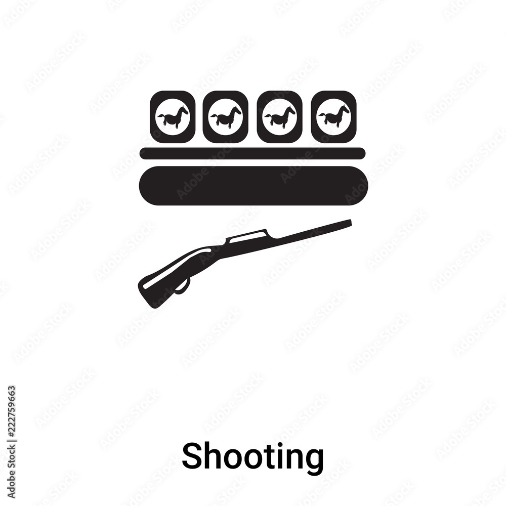 Shooting icon vector isolated on white background, logo concept of ...