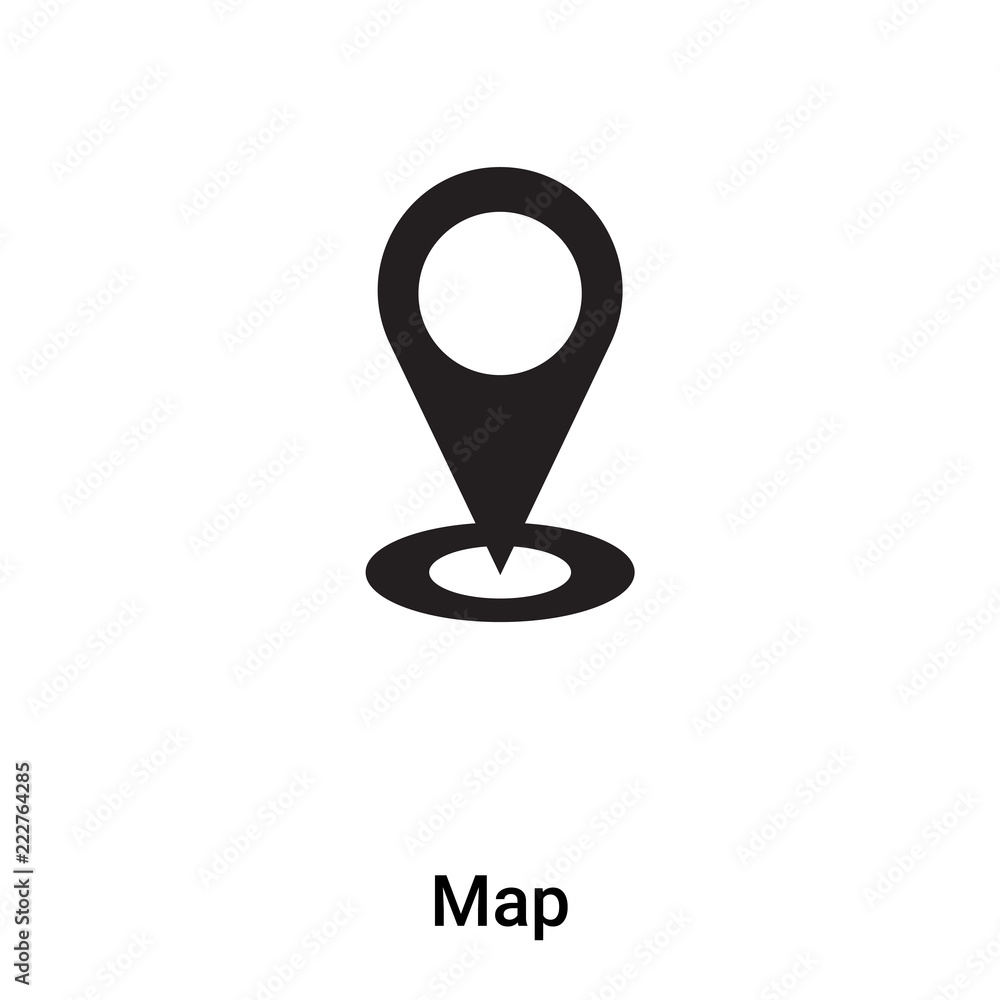 Map icon vector isolated on white background, logo concept of Map sign ...