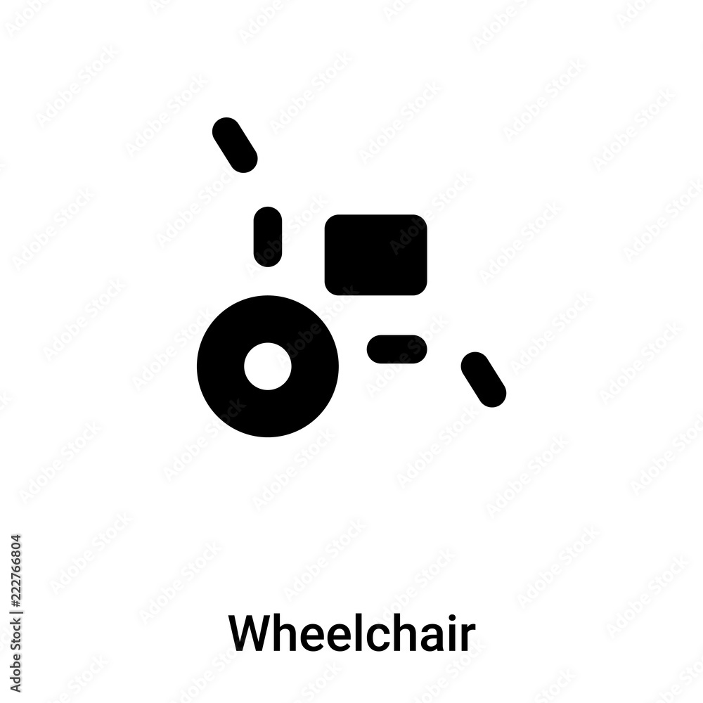 Wheelchair icon vector isolated on white background, logo concept of ...