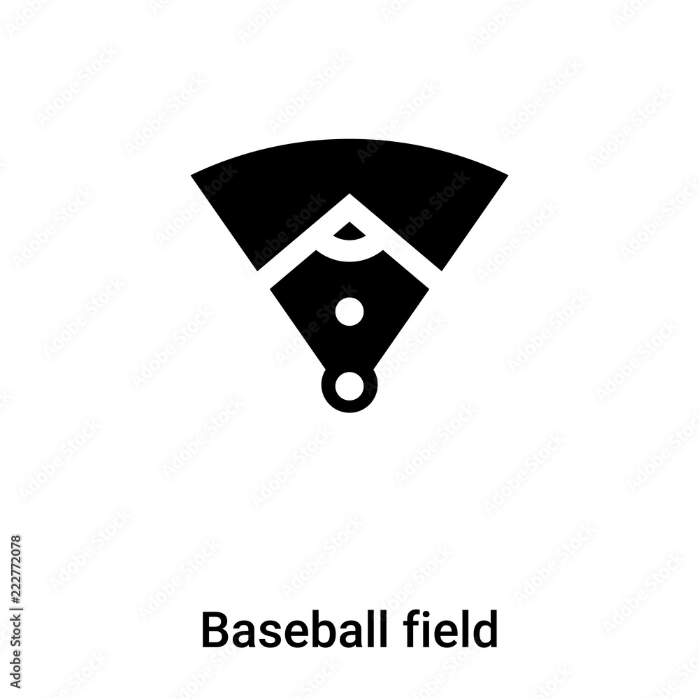 Baseball field icon vector isolated on white background, logo concept ...