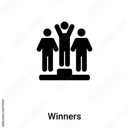 Winners icon vector isolated on white background, logo concept of ...