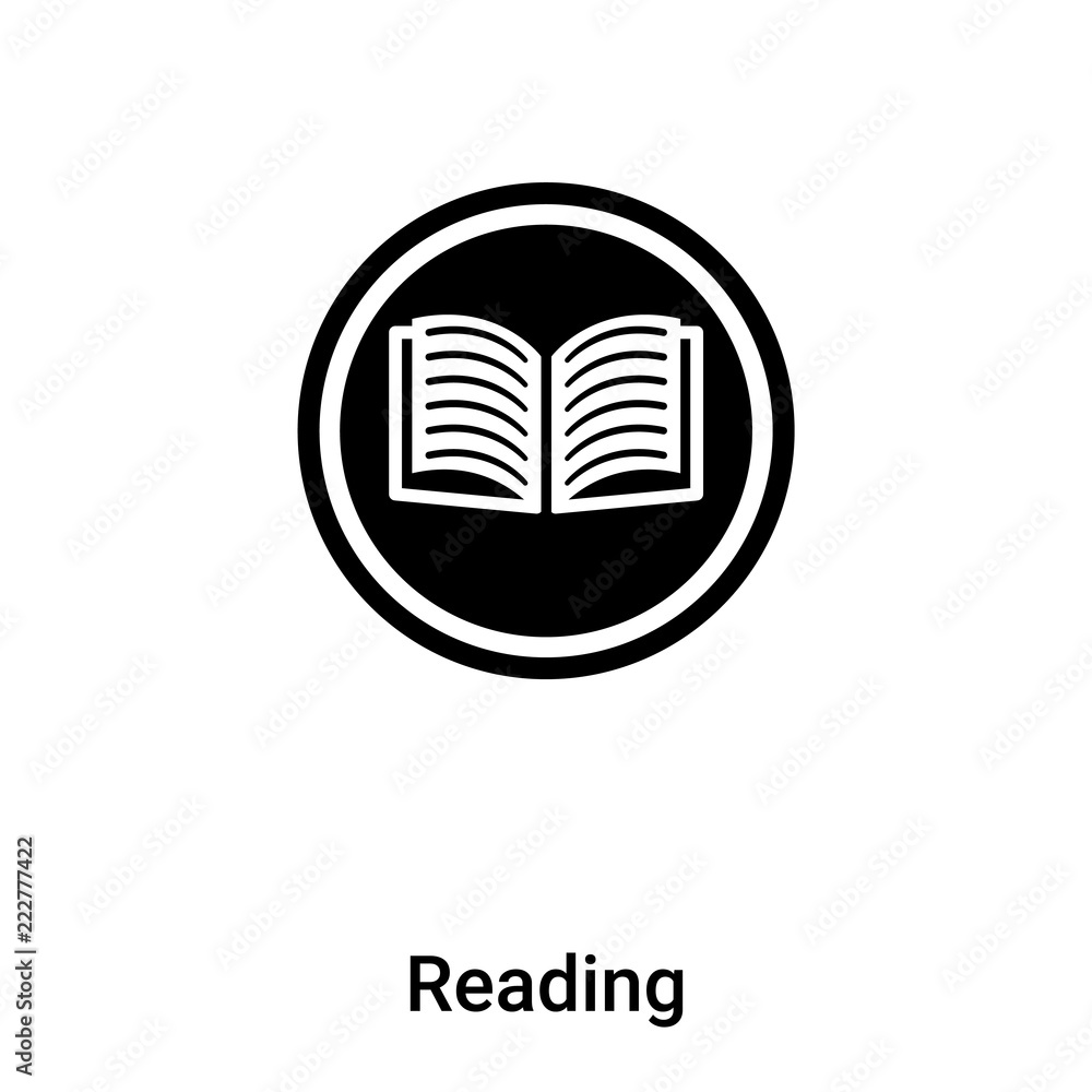 Reading Sign icon vector isolated on white background, logo concept of ...
